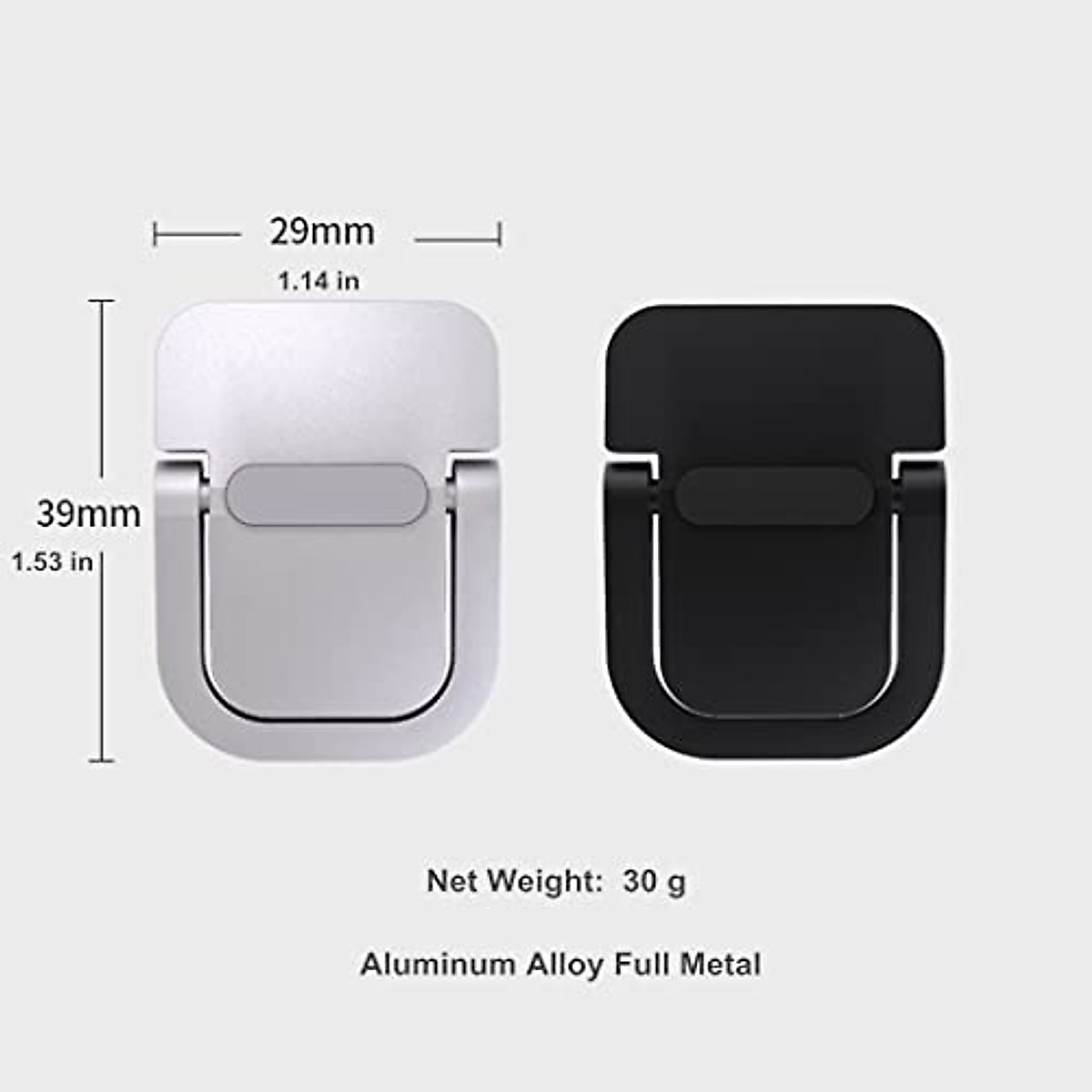 Portable Keyboard Riser, Mini Invisible Laptop Stand for Desk Computer Keyboard MacBook Notebook Stand Riser Aluminum (2PCS) (Silver)