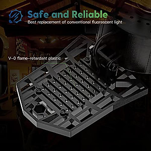 2-Pack 3CCT LED Garage Light with 3 Deformable Panels, 60W 6000LM with E26/27 Medium Base, 3000K/4000K/6000K Selectable Triple LED Garage Lighting, Screw in LED Tri Light for Attic, Basement(Black)