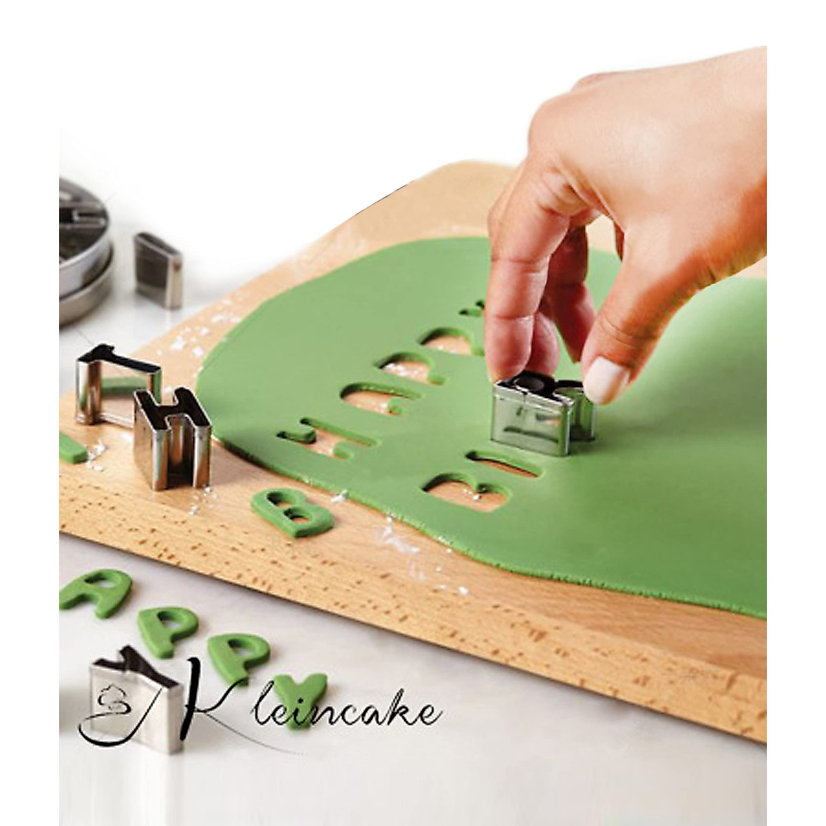 36Pcs letter cookie cutter set, metal alphanumeric baking cookie molds for fruit, baking, donuts, cookie decorating tools