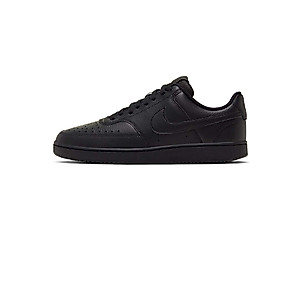 Nike Men's Court Vision Low Sneaker, Black/Black-Black, 10 Regular US