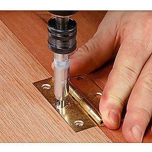 GORCHEN Center Drill Bit Set Self Centering Hinge Hole Drilling Tool Kit Woodworking Hinge Drilling Assortment 5 Sizes 7 Pcs