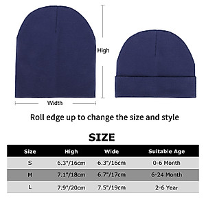 DRESHOW BQUBO 8 Pack Unisex Baby Beanie Hat Infant Toddler Kid Hats Baby Soft Cute Knit Cap Nursery Beanie