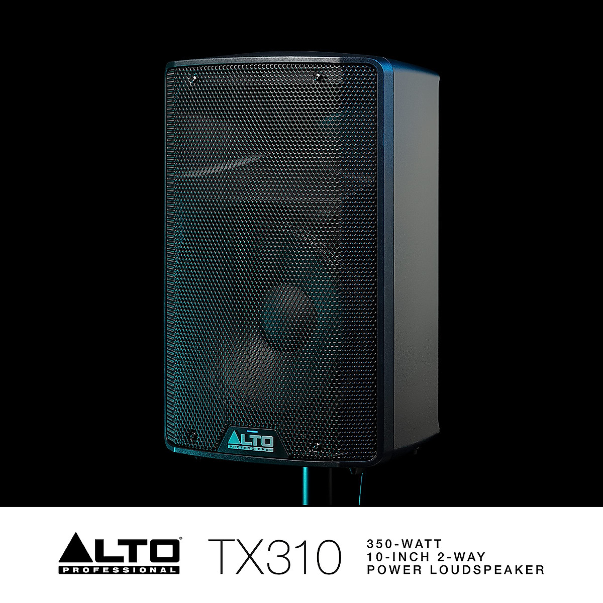 ALTO TX310 – 350W Active PA Speaker with 10" Woofer for Mobile DJ and Musicians, Small Venues, Ceremonies and Sports Events, Black
