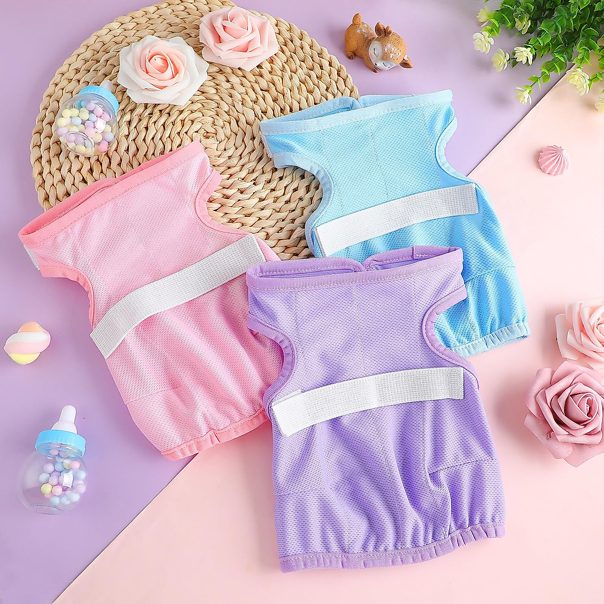 Dansydaisy 3 Pieces Cat Ear Covers Anxiety Relief Dog Calming Hood Stretchy Pet Snood Cats Ear Neck Scarf Wrap Dogs Pets for Grooming Bath Drying Noise Protection Winter Warm