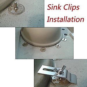Hetai Kitchen Sinks Clips Epoxy Sink Clip Kits Undermount Kitchen Sink Clips 10 Pack