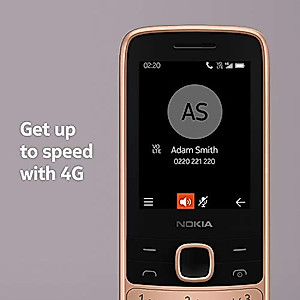 Nokia 225 4G Dual-SIM 64MB Factory Unlocked 4G Cellphone (Sand) - International Version