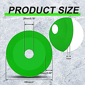 LAIWOO Glass Cutting Disc, 4 Inch Indestructible Disc for Grinder, Glass Saw Ultra-Thin Saw Blade for Grinding of Glass, Jade, Wine Bottles, Tile