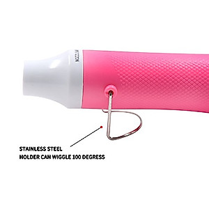Heat Gun,mofa Hot Air Gun Tools Shrink Gun with Stand For DIY Embossing And Drying Paint Multi-Purpose Electric Heating Nozzle 300W 110V(Pink,White)