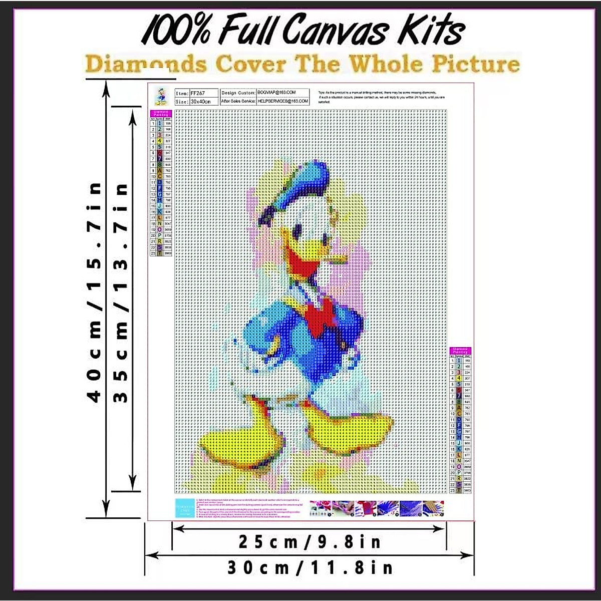 BOGVIAP Cartoon Diamond Painting Kit,5D Diamond Painting Kits for Kids,Diamond Painting Art,for Home Wall Decoration Diamond Art 12x16 inch