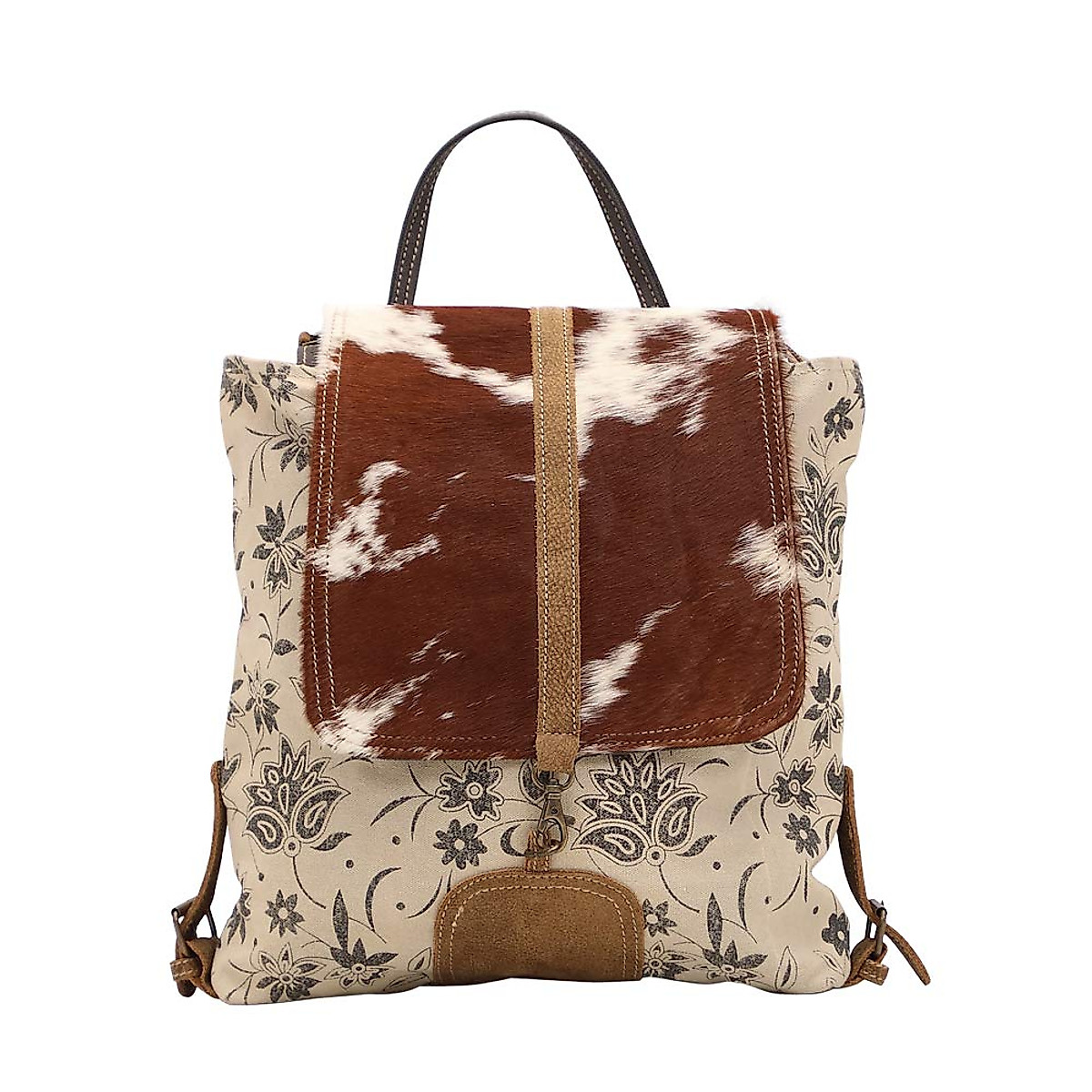 Myra Bag Stalk Upcycled Canvas & Cowhide Backpack S-1439