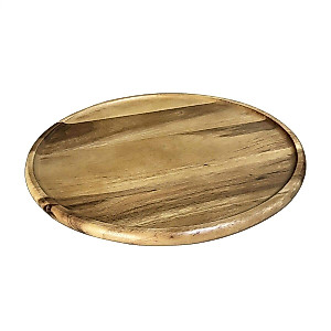 Kalmar Home Acacia Wood 15-Inch Lazy Susan