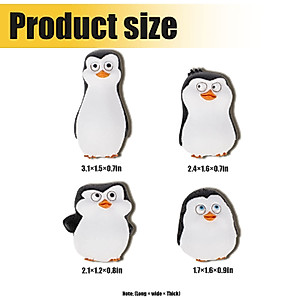 ngaty Penguin Refrigerator Magnets - Animal Decor Resin Magnet,4PCS,3D Penguin Magnet for Kitchen Fridge & Locker,Home Decor & Office Decorative.