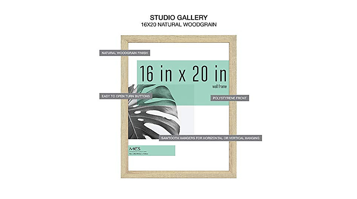 MCS Studio Gallery Frame: Modern Wood 16x20 Classic Design