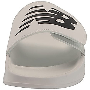 New Balance Unisex DynaSoft 200 V2 Adjustable Slide Sandal, White/Black, 6.5 XX-Wide US Women