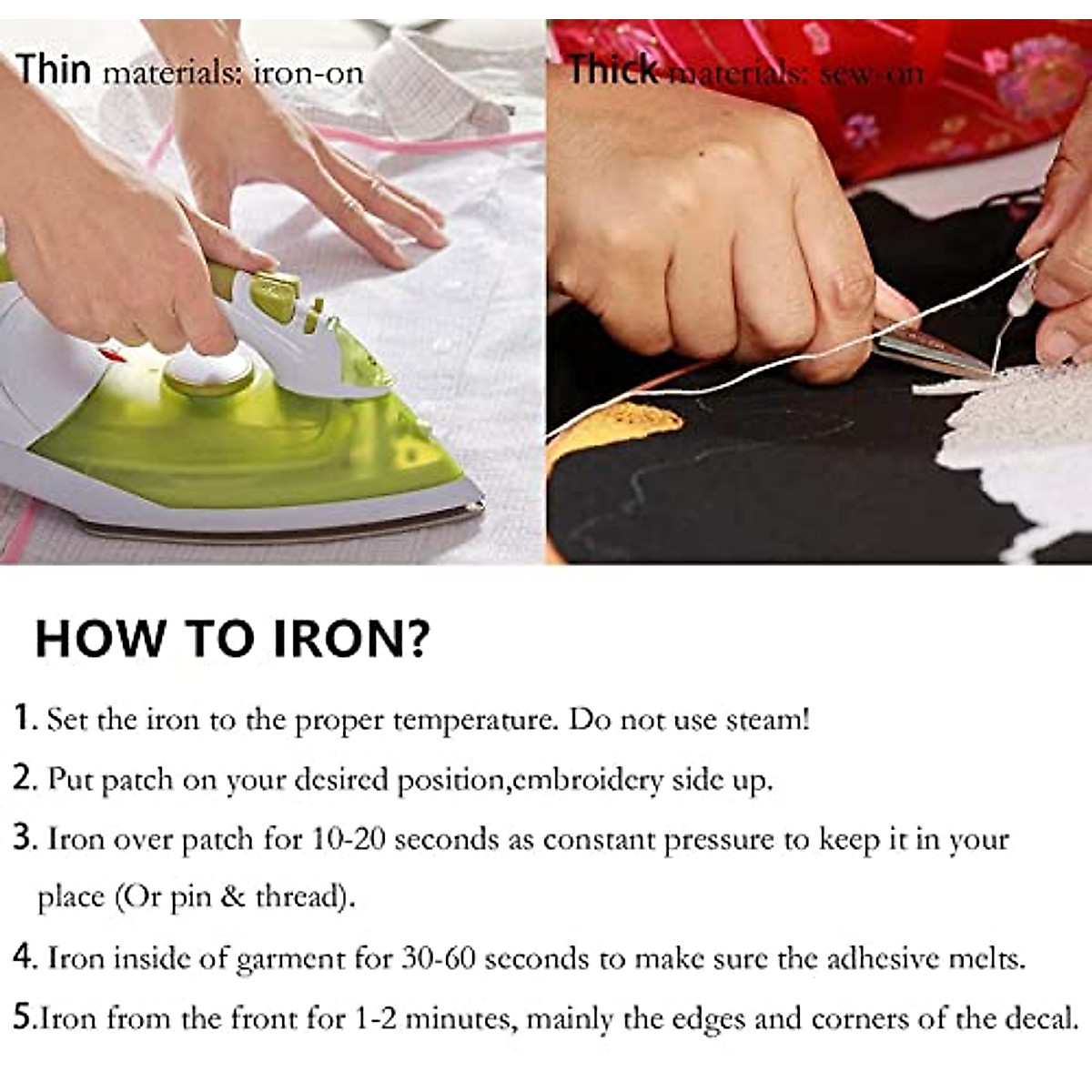 25PCS Embroidered Patches, Sew on/Iron on Patch Applique for Clothing, Assorted Styles Appliques for Hoodies, Blouses, Jeans, Shirts, Backpacks, Bags, Caps, Shoes, DIY Accessories