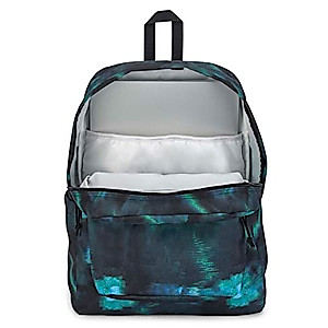 JanSport SuperBreak Plus Backpack with Padded 15-inch Laptop Sleeve and Integrated Bottle Pocket - Spacious and Durable Daypack for Work and Travel - Matrix Glitch