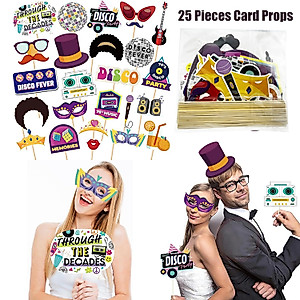 50 Pcs Rock Party Photo Booth Props Set for Adults, Funny Rock Star Party Sunglasses, Hats, Wigs, Inflatable, Photo Booth Props Kits for Graduation, Wedding, Birthday, Bachelorette and All Occasions