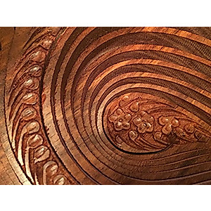 Unique Thanksgiving Day Gift Wooden Collapsible Fruit Basket His/Her Gift Love Elegant Foldable Fruit Basket Leaf Wooden Hand Crafted - Diameter 12"