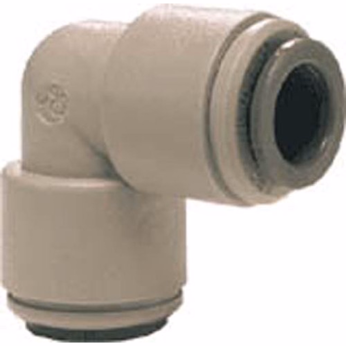 John Guest 1/2" JG x 3/8" JG Reducing Union Elbow Quick Connect (Acetal Gray) RO DI Reverse Osmosis Drinking Water