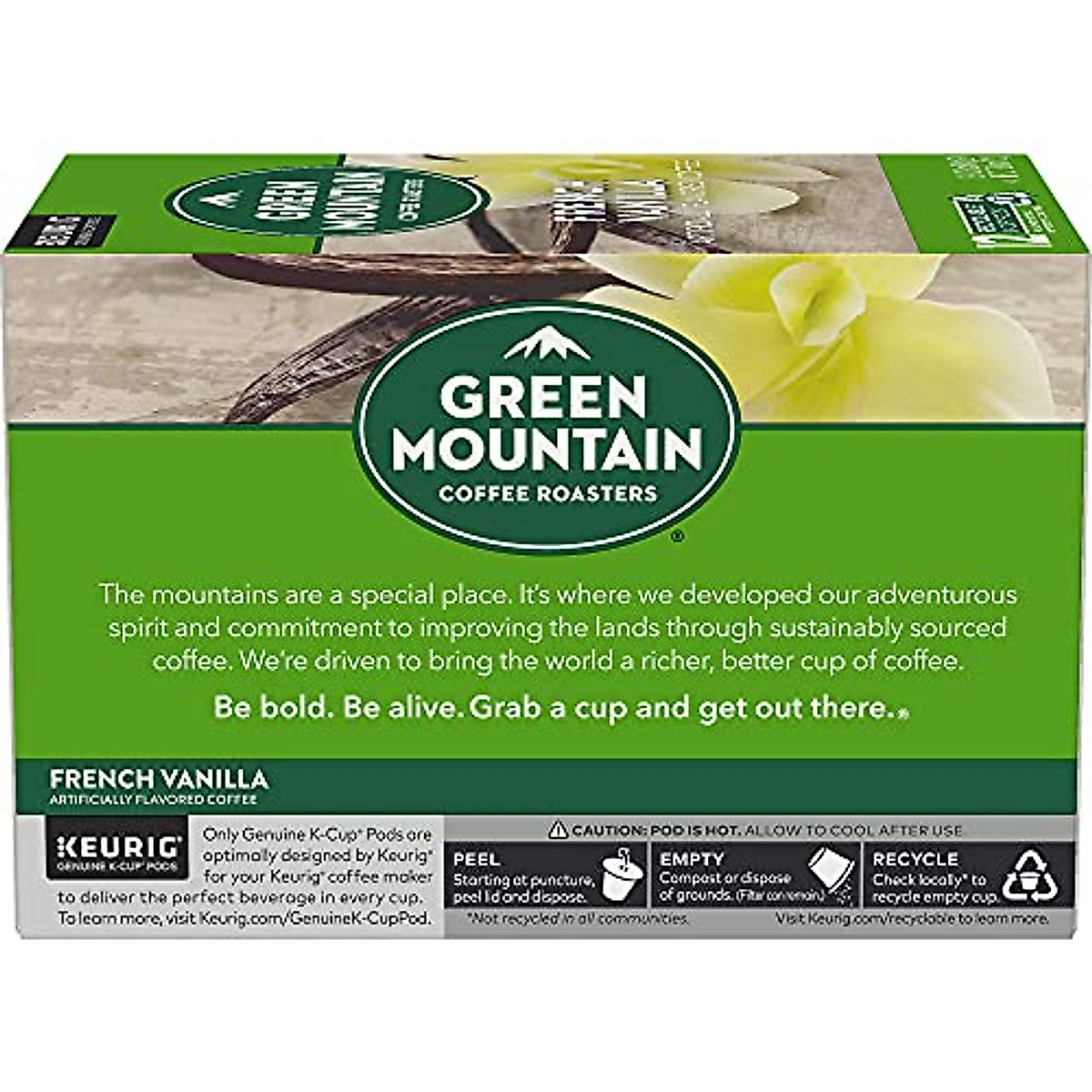 Green Mountain Coffee Roasters French Vanilla Keurig Single-Serve K-Cup pods, Light Roast Coffee, 12 Count