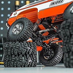 INJORA Stainless Steel High Clearance Chassis Links for FMS FCX24 1/24 RC Crawler Upgrade