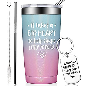 BIRGILT Teacher Appreciation Gifts - Thank You Gifts for Teacher from Student - Teacher Gifts for Women - Funny End of the Year Birthday Christmas Gifts for Teachers - 20oz Coffee Teacher Tumbler