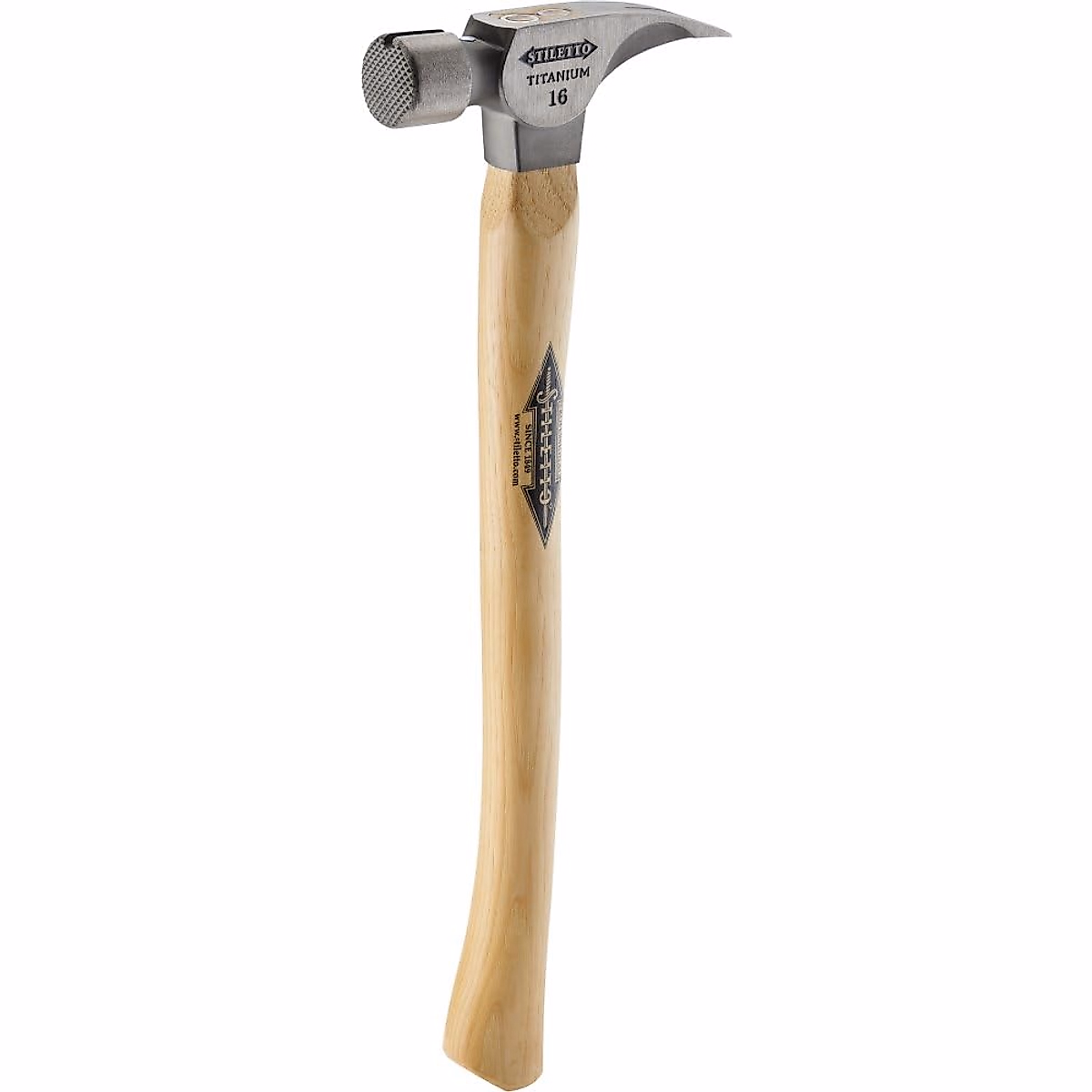 Stiletto Ti16MC-P Ti 16 Milled Face Hammer with a Curved 18" Poly-Fiberglass Handle with an AirGrip