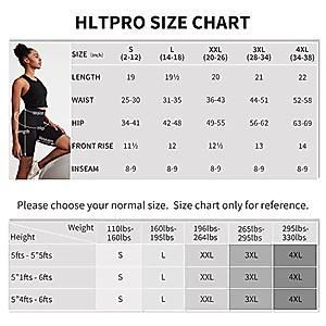 HLTPRO 3 Pack Plus Size Biker Shorts for Women (L-4XL)- 8"/5" High Waist Tummy Control Shorts for Workout, Yoga, Running