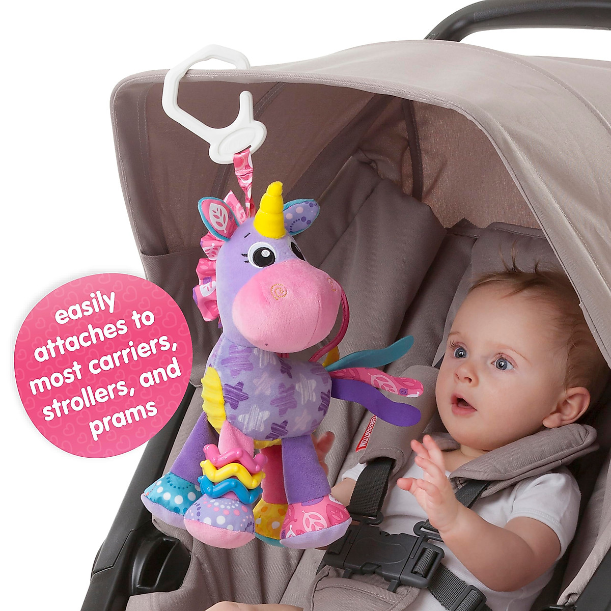 Playgro Baby Toy Activity Friend Stella Unicorn 0186981 for baby infant toddler children is Encouraging Imagination with STEM/STEAM for a bright future - Great Start for A World of Learning