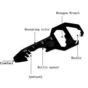 DMW Multi-Function Bottle Opener, Key Chain Creative Beer Openers, Outdoor Multi-Function Small Tools for Men and Women