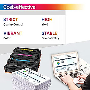 CHENPHON Compatible Canon 054H 054 Toner Cartridge High Capacity 4-Pack (BK/CMY) with Canon imageCLASS MF644Cdw LBP622Cdw LBP620C 621cw 623cdw MF641cw 642cdw 640c 643cdw 645cx Laser Printer (Black)