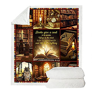 Juirnost Book Lovers Gifts Blanket,Gifts for Book Lovers,Gifts for People Who Like to Read,Gifts for Book Lovers Women,Reading Gifts,Librarian Gifts,Bookish Gifts,Book Club Gifts for Reading Lover