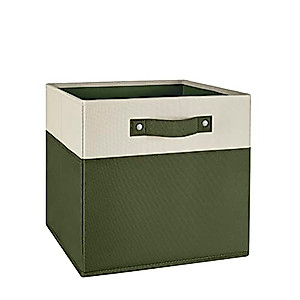 RiverRidge Kids 2pc 10.5in Two-Tone Folding Storage Bin Set - Olive