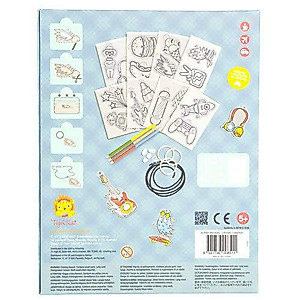 Big Game Toys~Ultimate Shrinkies Shrinky Art Shrink Film Kit Boy Dinks Zipper Pull Keychain Space Ship, Skate Boards, Robots, Guitar, Ice Cream