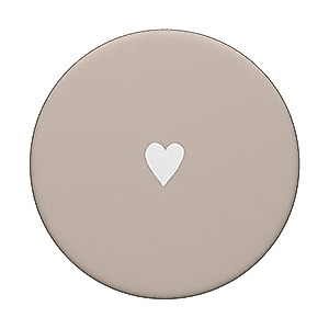 Sand / Beige Cute Hand Drawn Heart Minimalist Digital Art PopSockets Standard PopGrip