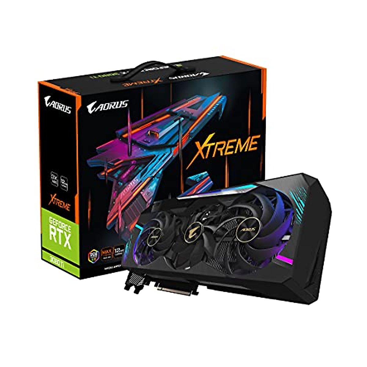 GIGABYTE AORUS GeForce RTX 3080 Ti Xtreme 10G Graphics Card, Max Covered Cooling, 12GB 384-bit GDDR6X, GV-N308TAORUS X-12GD Video Card