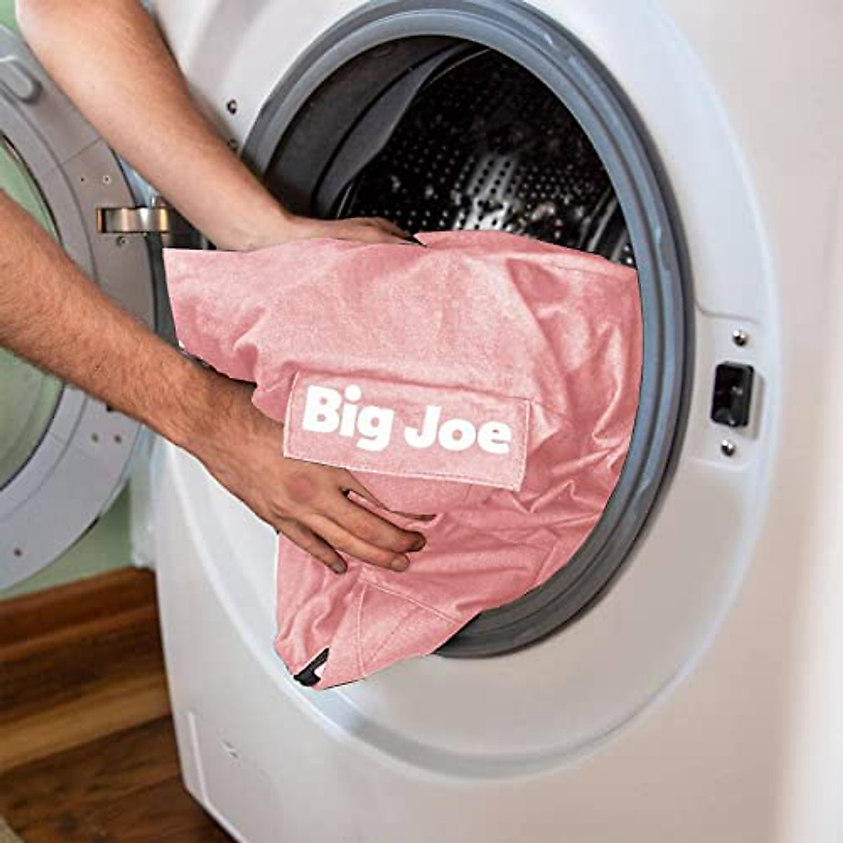 Big Joe Fuf Medium Foam Filled Bean Bag Chair with Removable Cover, Desert Rose Lenox, 3ft Big