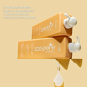 320Pure Moisture Lock Conditioner 32oz, Hydrating, Moisturizing Hair Conditioner for Women & Men, Sulfate-Free, Keratin & Argan Oil Formula for Color-Treated, Damaged, Dry, Straight and Curly Hair