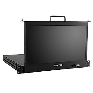 SEETEC 17.3 Inch SC173-HSD-56 1RU Pull Out Rack Mount Monitor Full HD 1920x1080 Broadcast LCD Monitor (SDI/HDMI)