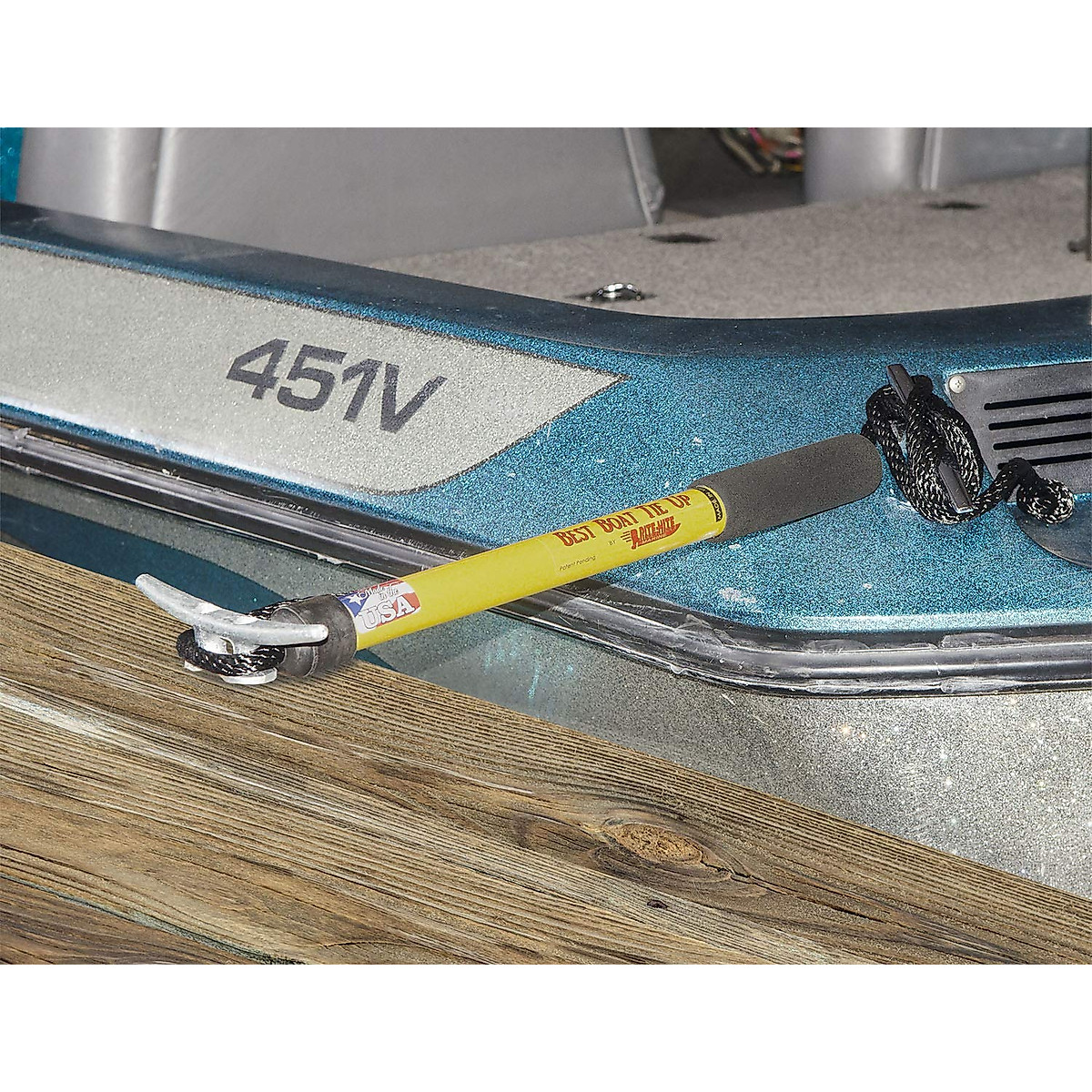 Rite-Hite Boat Tie Up - 2 Pack in White or Yellow, Tie Up Without Having to Get Out of The Boat (White, 15)