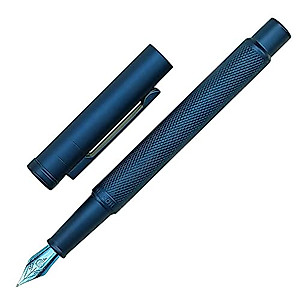 Hongdian Dark Blue Forest Fountain Pen Fine Nib 0.5mm Beautiful Tree Texture Excellent Metal Writing Pen