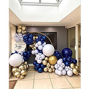 Kozee Navy Blue Double-Stuffed Balloons different sizes 63pcs18/10/5 inch Dark green balloon Garland kit For Wedding Birthday baby shower anniversary decorations