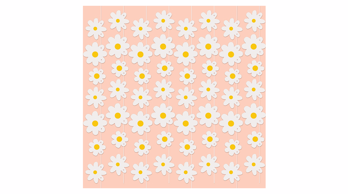 Henoyso Daisy Party Banners – Groovy Boho Decor