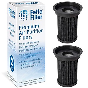 Fette Filter - True Hepa Filter Replacement Compatible with Sharper Image USB powered Portable Air Purifier (2 QTY)