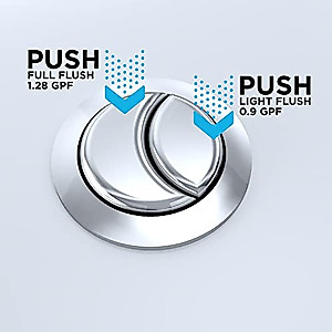 Aquia IV 2-Piece 0.8/1.28 GPF Dual Flush Elongated ADA Comfort Height Toilet in Cotton White, C2 Washlet Seat Included