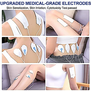 TENS/EMS Unit Replacement Pads NURSAL 20 Pack 3.5mm Snap Electrode Pads for Electrotherapy (Not Fit NURSAL Blue Tens) Reuse More Than 30 Times, Compatible with Belifu, AVCOO, MEDVICE TENS Machine