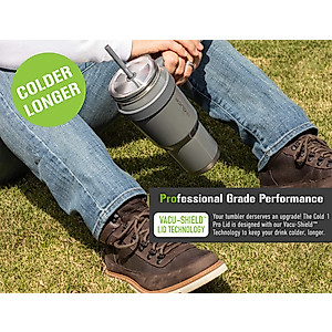 Reduce Vacuum Insulated Cold 1 Pro Tumbler-Mug Lid - Vacu-Shield Technology Keeps Drinks Colder for Longer - Includes 2 Straws - Fits most 30-50oz Tumblers or Mugs