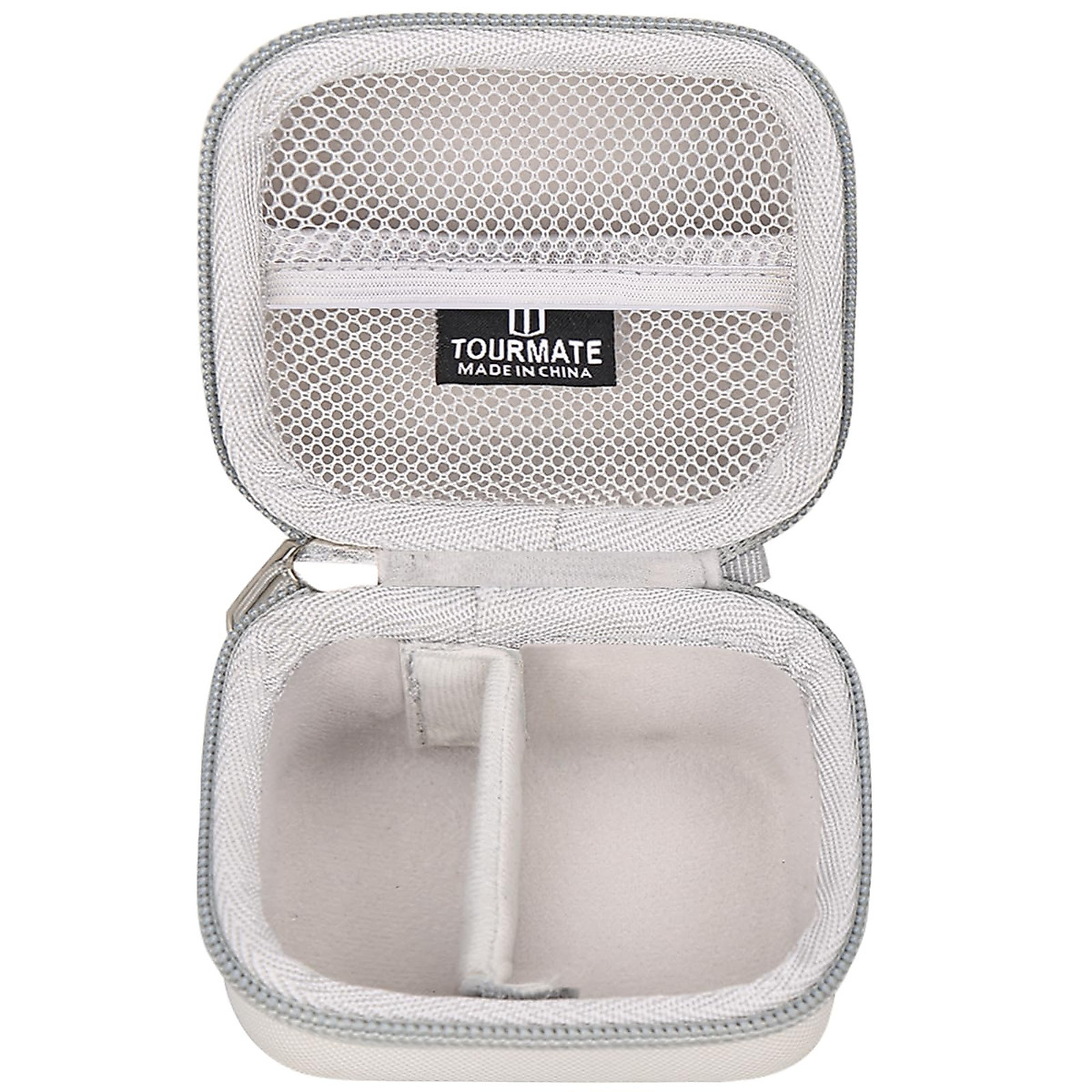 Tourmate Hard Case Compatible for FLEXTAILGEAR Tiny Pump X, for FLEXTAILGEAR Tiny Air Pump 2X, Holder Case with Mesh Pocket for 5Pcs Nozzle and Accessories (Grey, Case Only)