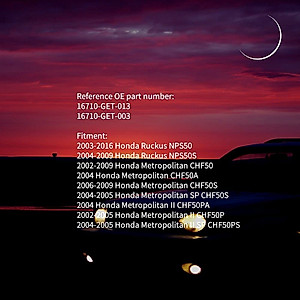 Fuel Pump for 2002-2009 Honda Metropolitan 2003-2016 Honda Ruckus Replace OE 16710-GET-013 16710-GET-003