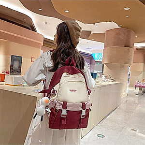 DINGZZ Fashion Unisex Large Capacity Student Backpack Teenage School Backpacks Waterproof Nylon Travel Bag (Color : E, Size : 30 * 12 * 42CM)